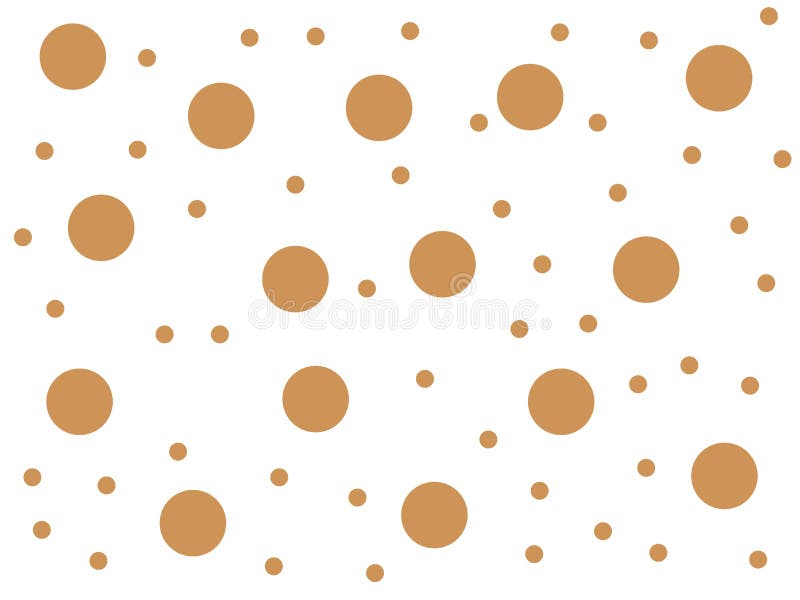White Background with a Pattern of Brown Large and Small Circles Stock ...
