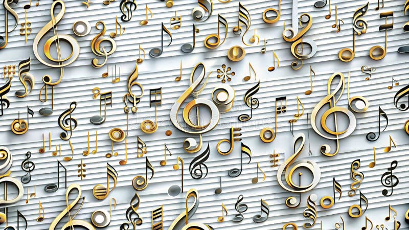 Background Black Gold Music Notes Stock Illustrations – 866 Background ...