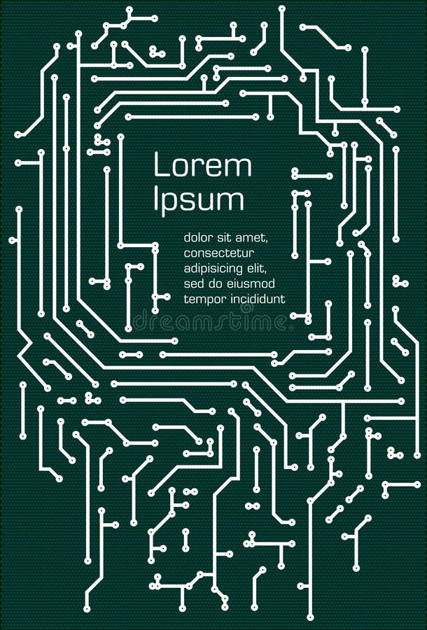 Background in PCB-layout Style with Empty Space for Your Text. Stock ...