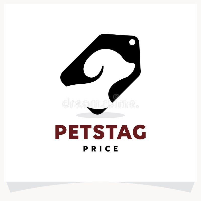 Pets Tag Logo Design Template Stock Vector - Illustration of blazon ...