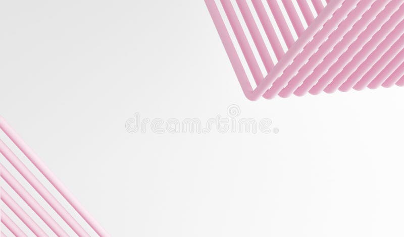 White Background with Pink Abstract Tubes, Abstract Background with ...