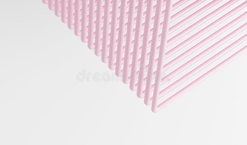 White Background with Pink Abstract Tubes, Abstract Background with ...