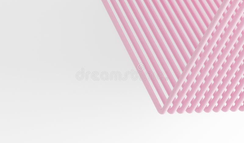 White Background with Pink Abstract Tubes, Abstract Background with ...