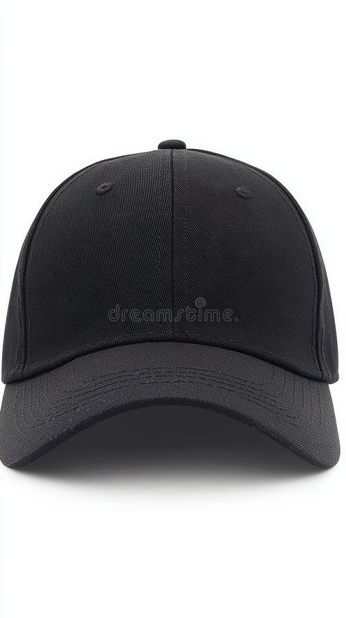 White Background Plain Black Baseball Cap Placed Stock Photos - Free ...