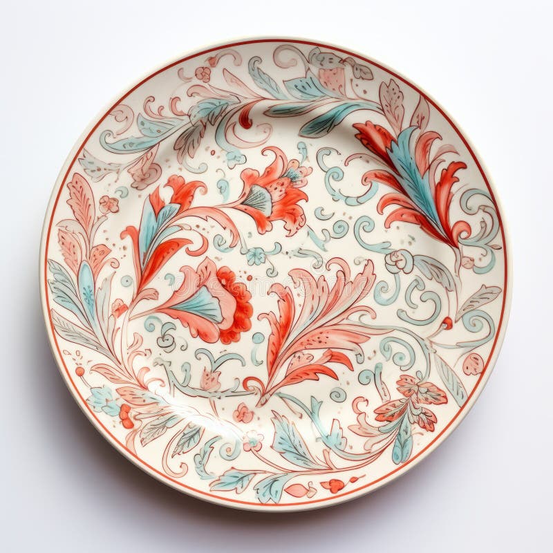 White Background Plate - Simple and Elegant Dishware Stock Illustration ...