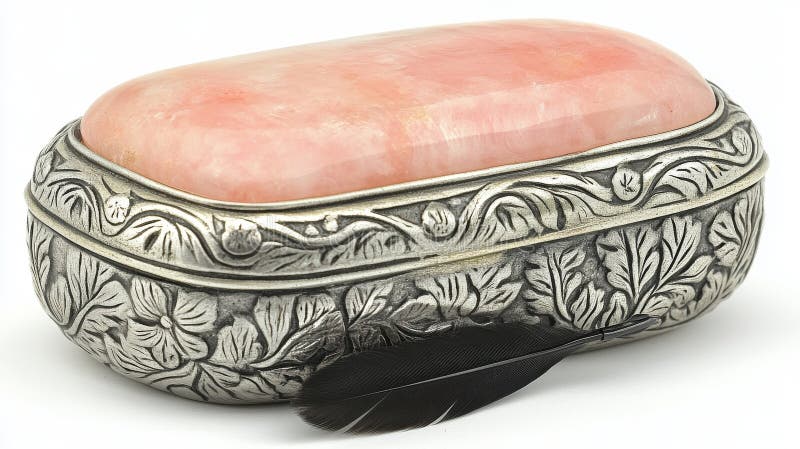 A White Background Provides a Clean Backdrop for an Ornate Silver ...