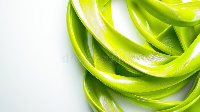 A White Background Provides the Setting for a Coil of Green PVC Coated ...