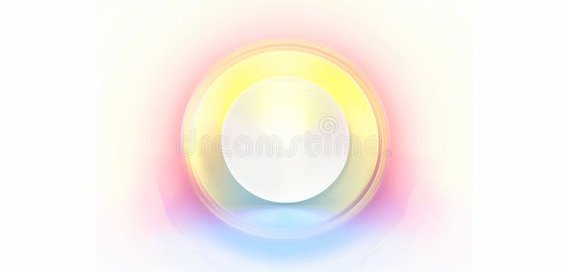 White Background, Rainbow Gradient in the Center of an Egg-shaped ...