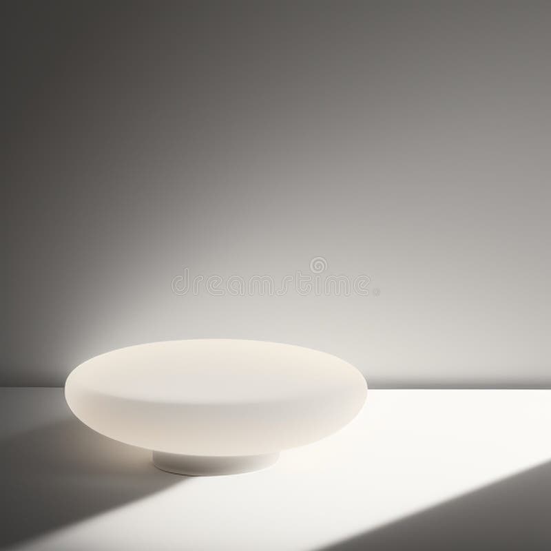 White Background with Realistic Lights and Shadows. Stock Illustration ...