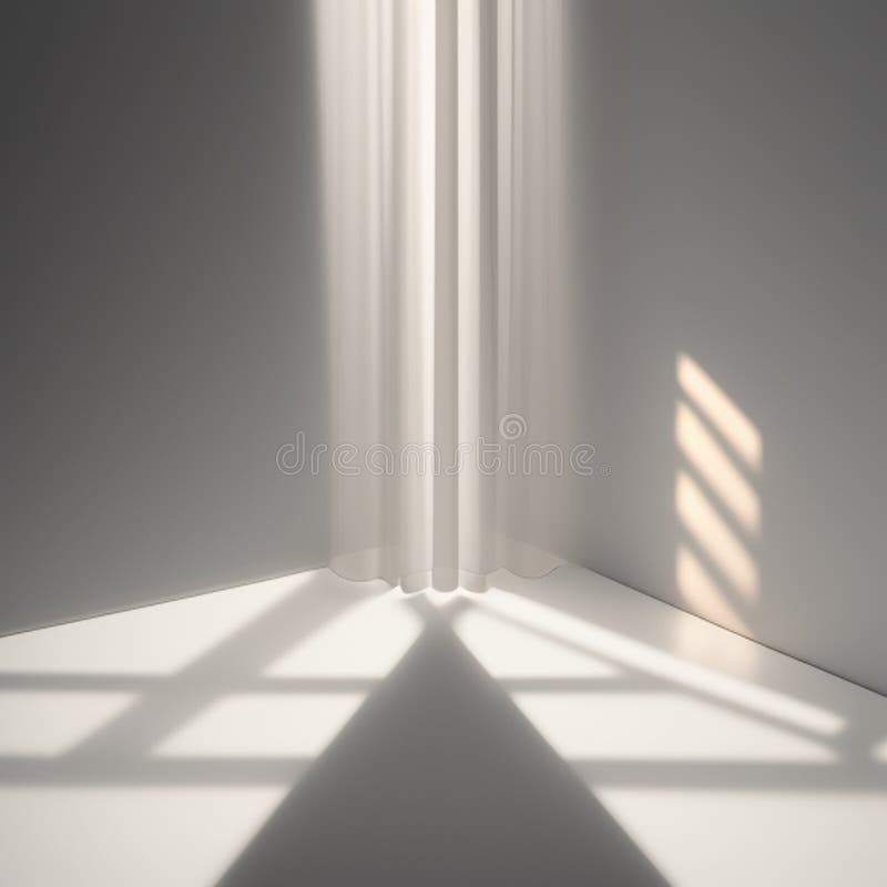 White Background with Realistic Lights and Shadows. Stock Illustration ...