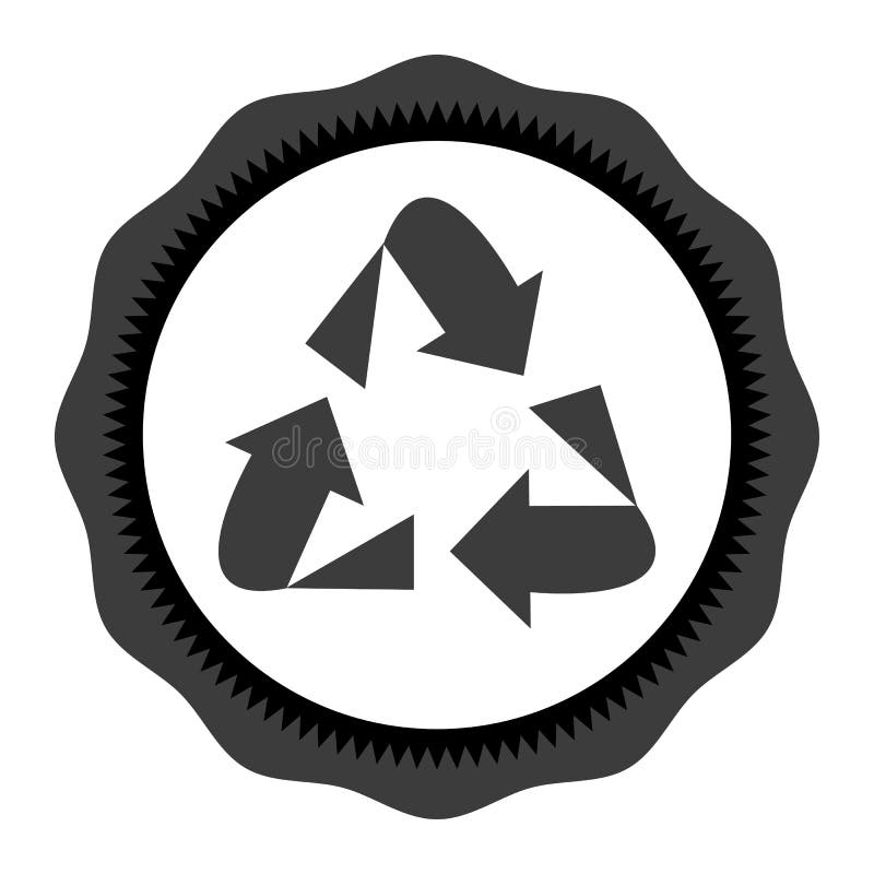White Background Recycle Icon. Style is Flat Symbol, Gray Color ...
