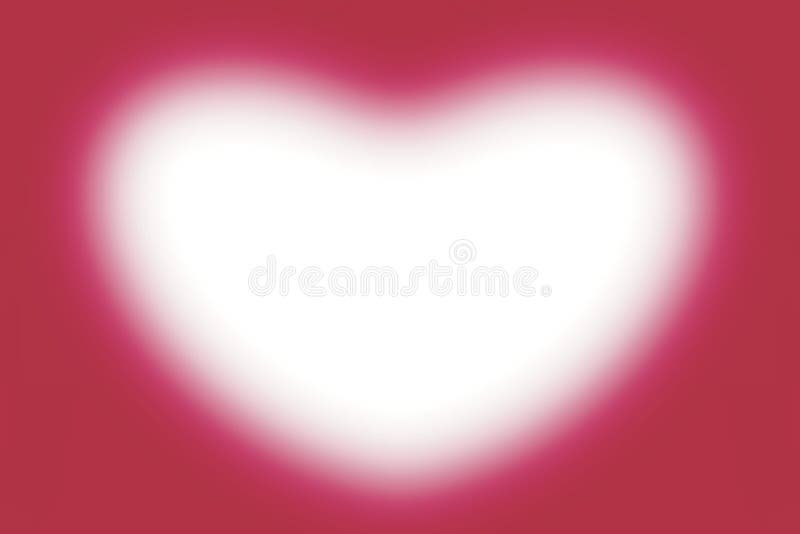 White Background with Red Border Pink Heart Shaped Gradient To Center ...