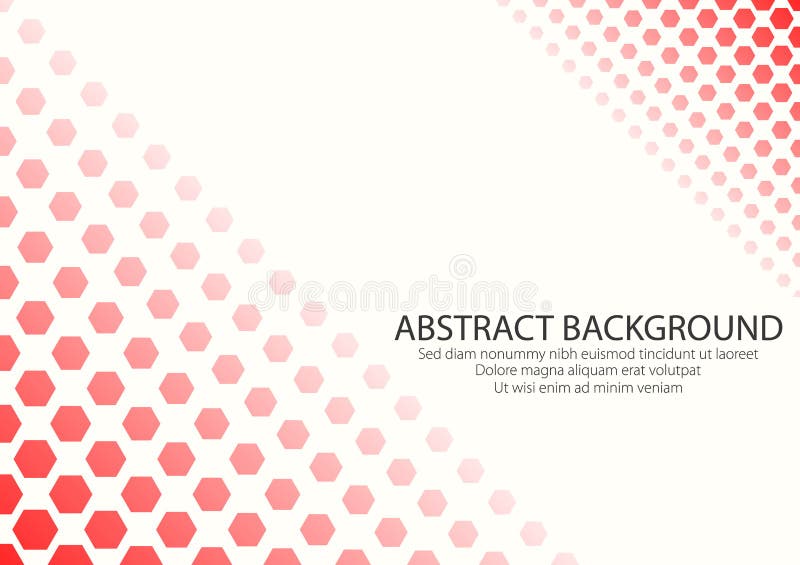 White Background with Red Color Hexagonal Shape Side. Modern Design ...