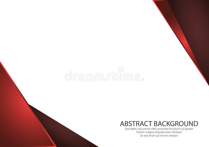 White Background with Red Color Shape Side. Modern Abstract Shape Stock ...
