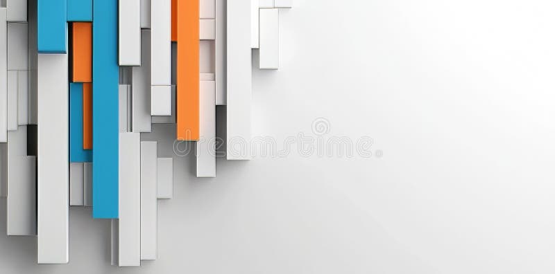 On a White Background, Rows of Cubes or Boxes are Displayed in a Fading ...