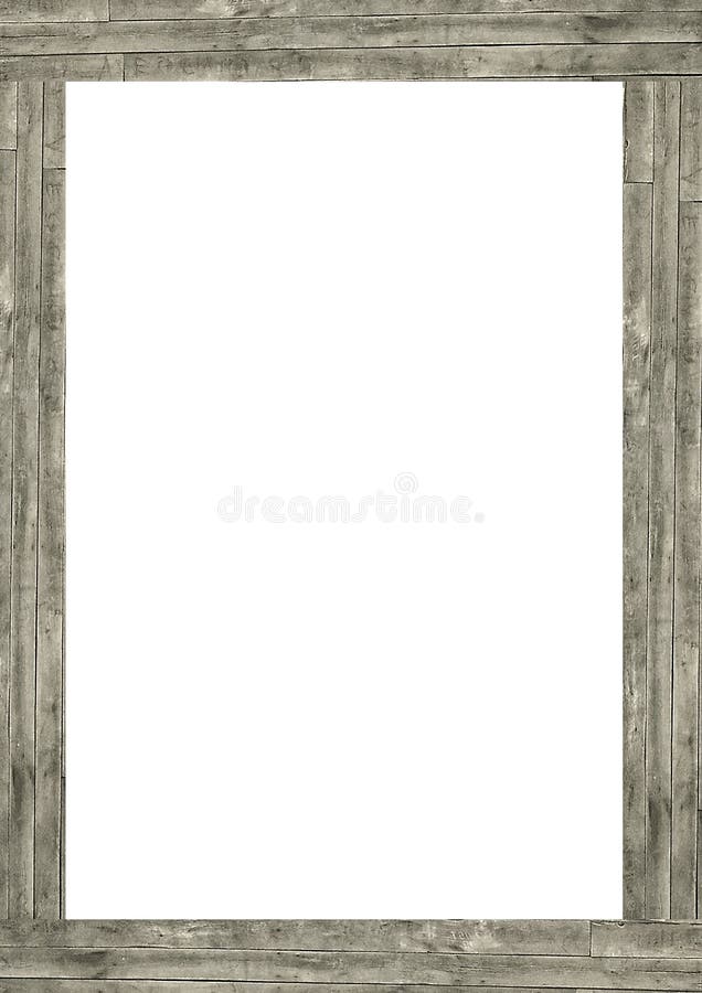 White Background with Rustic Wooden Borders Stock Photo - Image of ...
