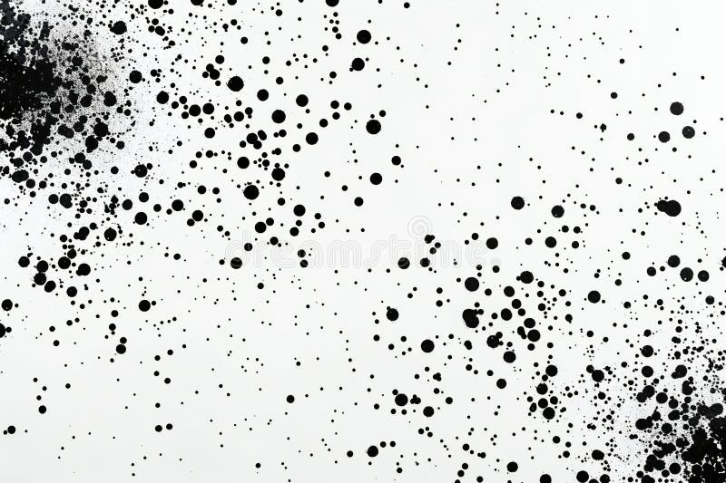 White Background with Scattered Dots of Different Sizes, Arranged in ...