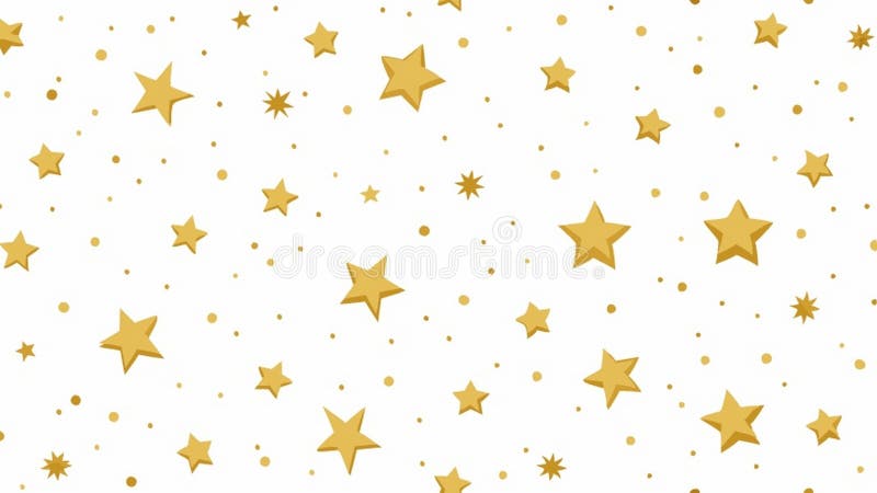 A White Background Scattered with Small, Gold Stars of Various Sizes ...