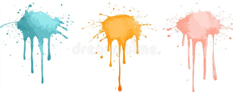 The White Background Serves As a Canvas for Three Colorful Paint ...