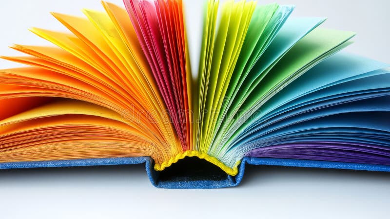 A White Background Serves As the Setting for a Book with Pages of ...