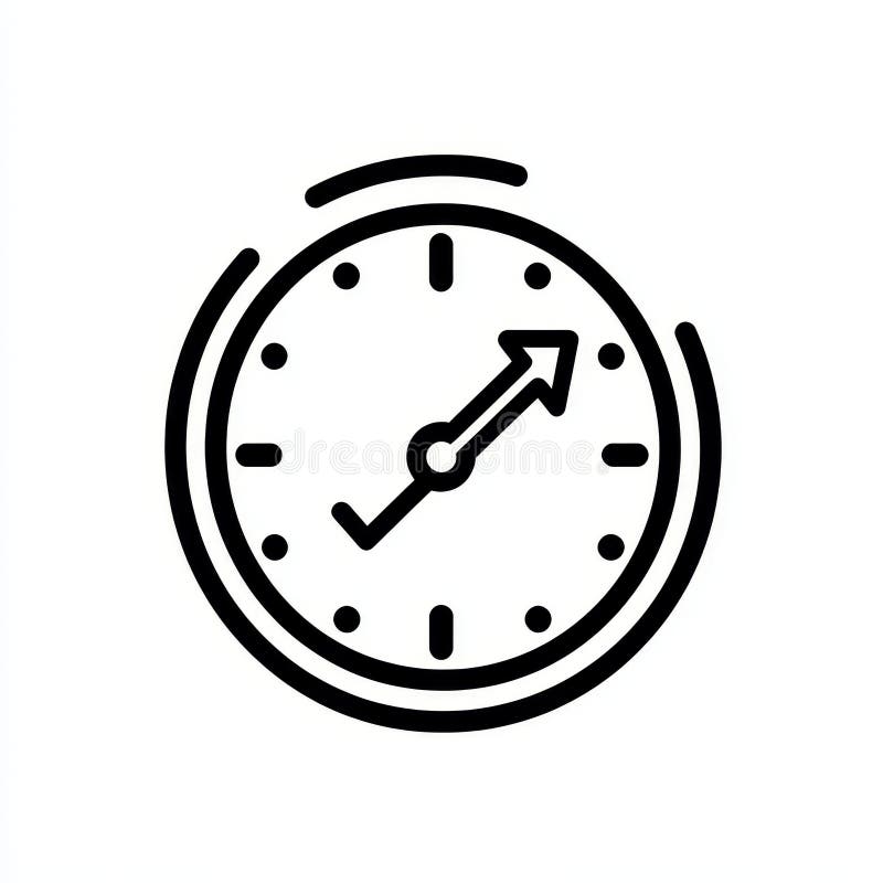 A White Background Serves As the Setting for a Circular Clock Icon ...