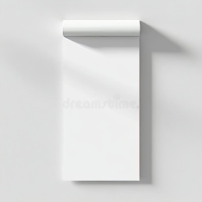 White Background Serves As the Setting for a Clean Blank Square Scroll ...
