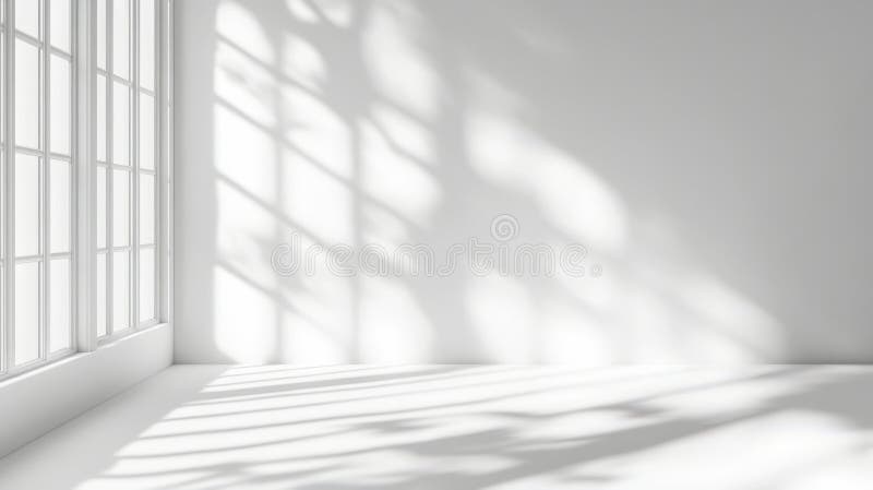 White Background with Shadow from Window Stock Image - Image of ...