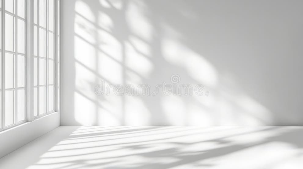 White Background with Shadow from Window Stock Image - Image of ...