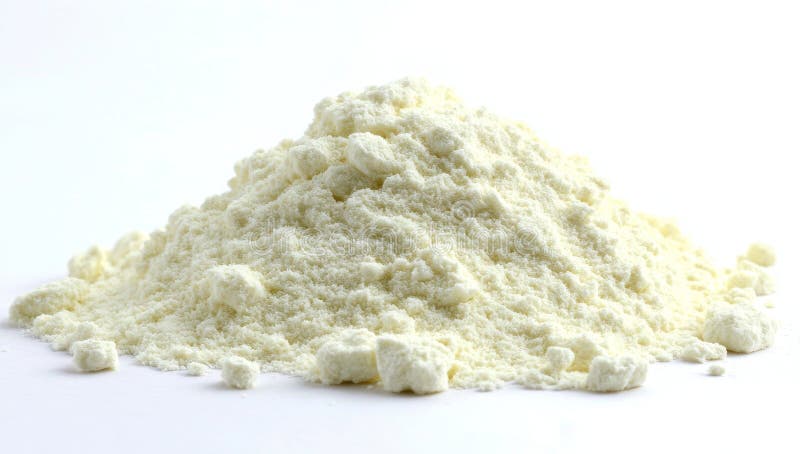 A White Background Showcases a Pile of Chickpea Powder. this Raw Grain ...