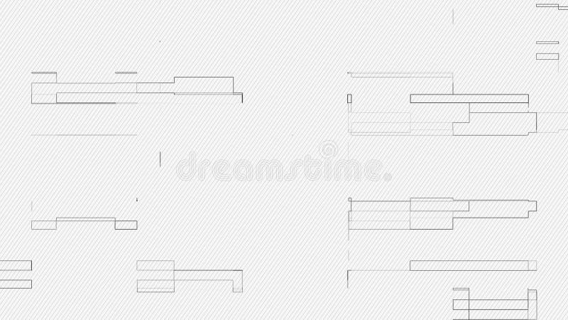 Architecture Lines Draft White Moving Background Stock Video - Video of ...