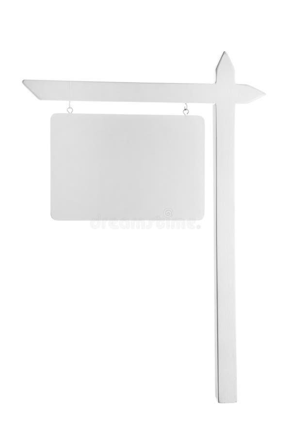 Empty Sign Board on White Background Stock Photo - Image of agent ...