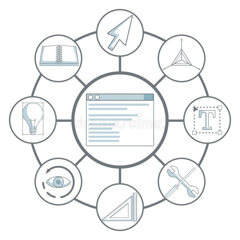 White Background with Silhouette Color Sections Shading of Window ...