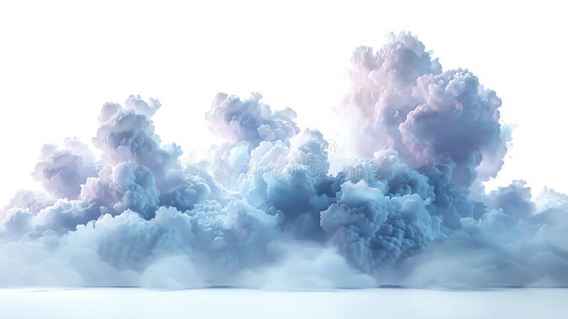 White Background Single Magic Cloud. Generative by AI Stock ...