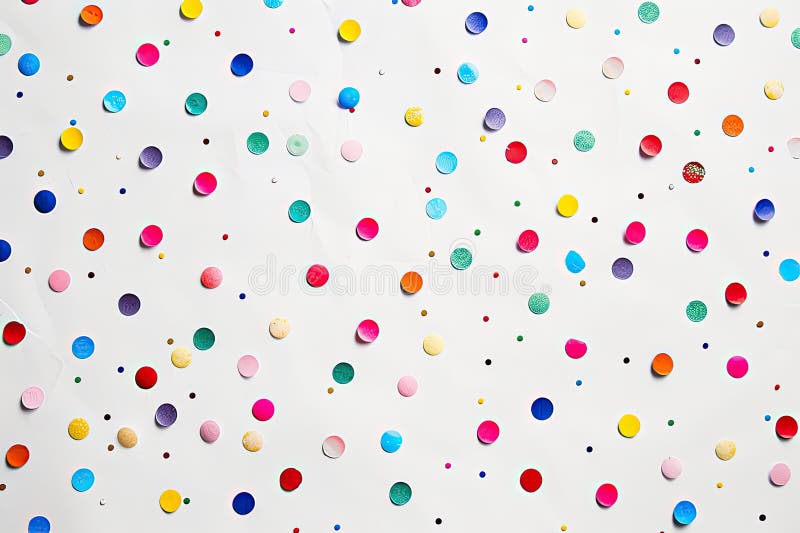 A White Background with Small, Colorful Dots Scattered Randomly ...