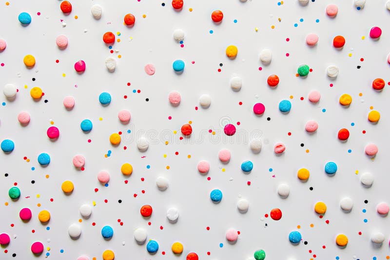 A White Background with Small, Colorful Dots Scattered Randomly ...