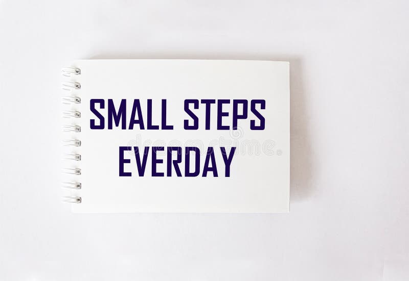 Small Steps Everyday Inspirational Quotes Stock Vector - Illustration ...