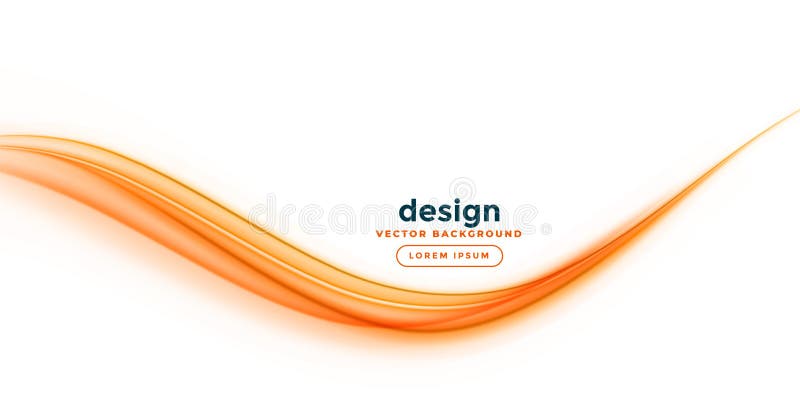 White Background with Smooth Orange Shape Stock Vector - Illustration ...