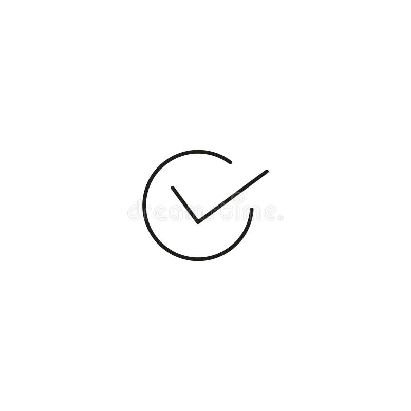 A White Background with a Square Containing a Check Mark Stock Vector ...