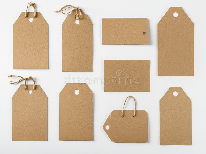 White Background Tag Templates, Label Design, Text Space, Blank ...