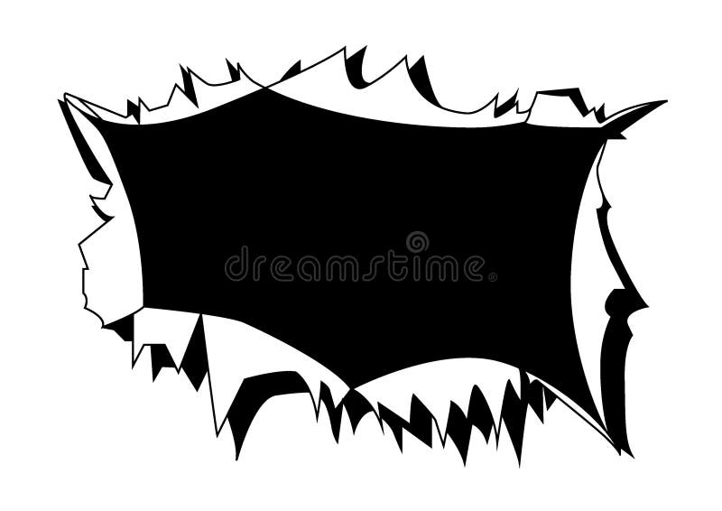 White Background Tear into Black Background Stock Illustration ...