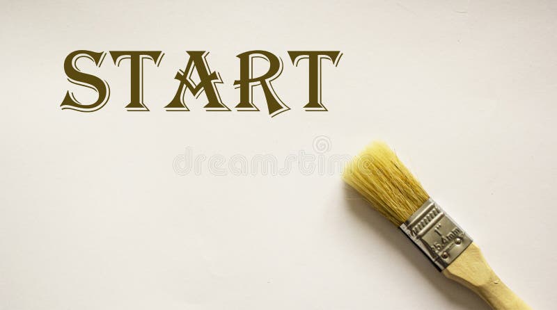 The Text Start is Written with a Brush. the Concept of Business and ...