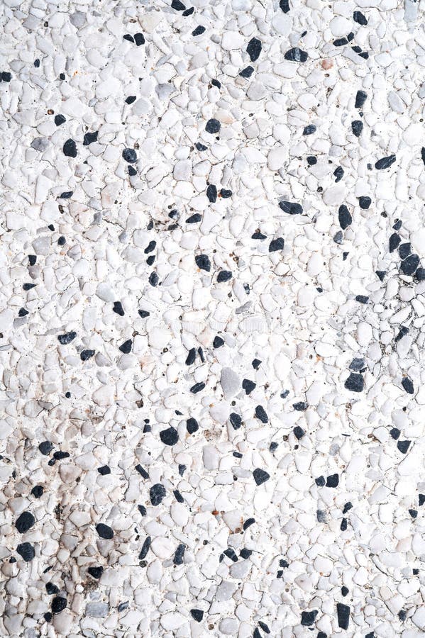 White Background Texture with Pattern of Black Stones on Paving Slabs ...