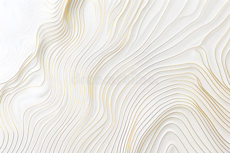 Abstract White Gold Line Art Minimalist Texture Stock Illustration ...