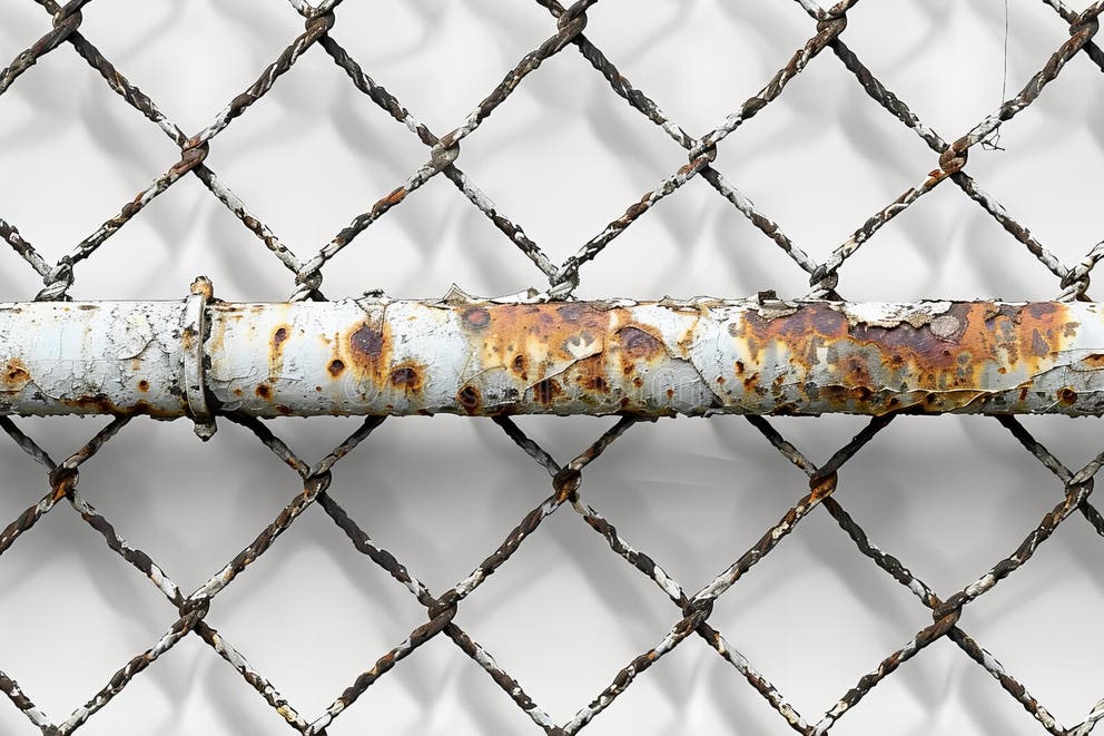 White Background, Top View of Wire Mesh Fence Texture, Seamless Pattern ...