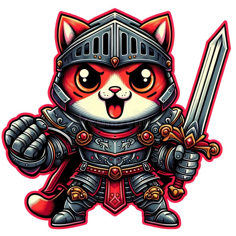 Cute Knight Logo Design stock vector. Illustration of gladiator - 83705356