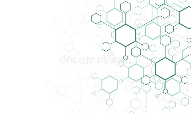 White Background with Turquoise Color Molecular Lattice Pattern Stock ...