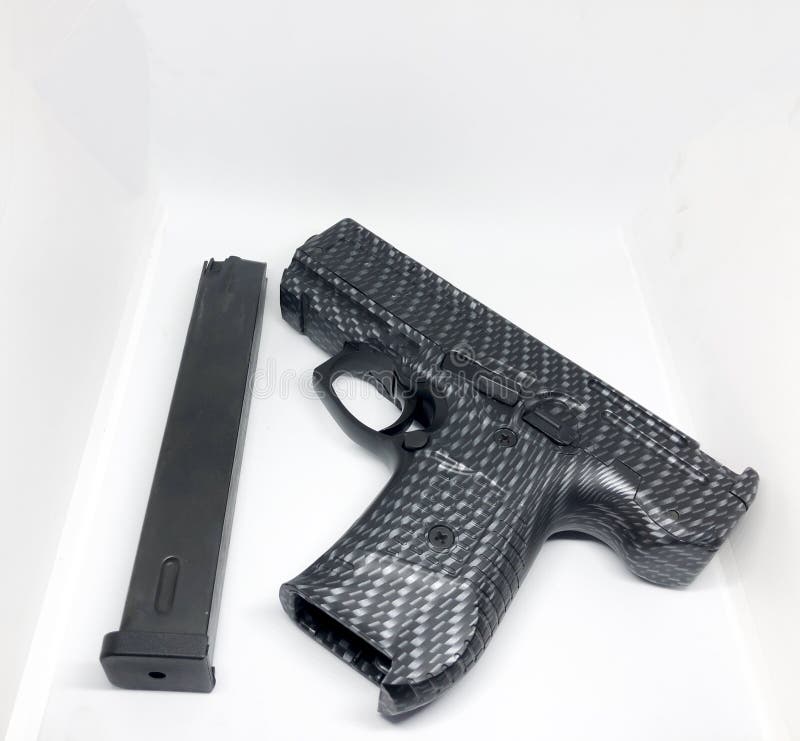 Various Pattern Pistols, White Background Stock Image - Image of ...