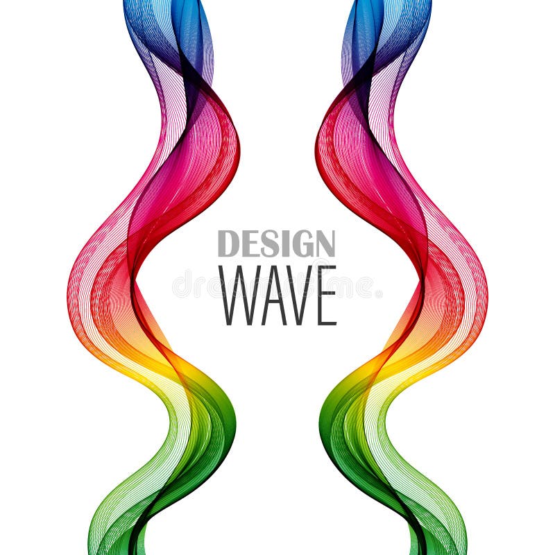 White Background Vector Transparent Vertical Rainbow Waves, Design ...