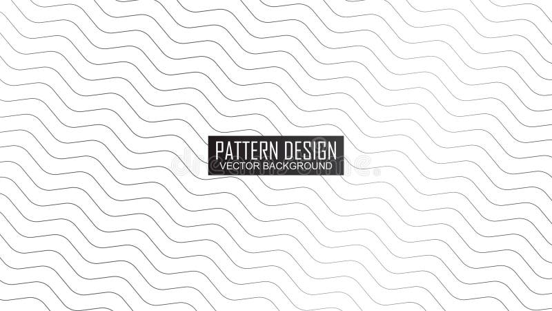 White Background with Wavy Line Pattern Design Stock Vector ...