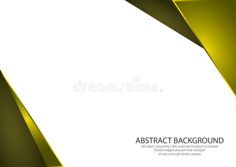 White Background with Yellow Shape Side. Modern Abstract Shape Stock ...